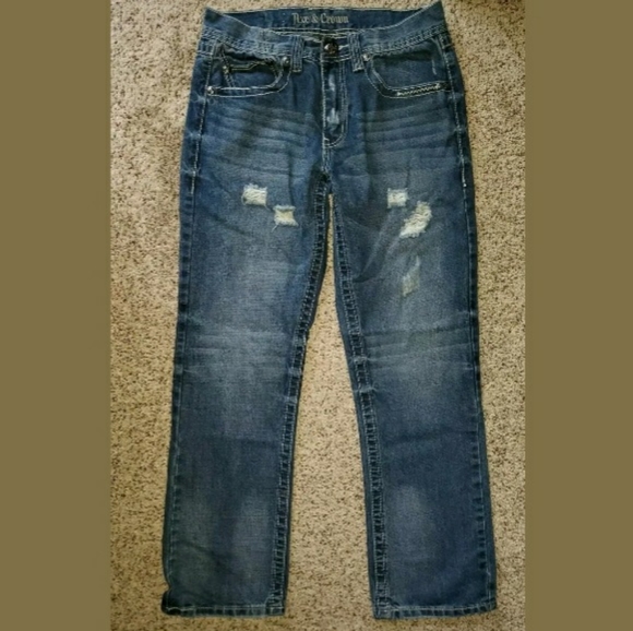 Axe & Crown | Jeans | Axe Crown Slim Fit Distressed Denim Blue Jeans ...